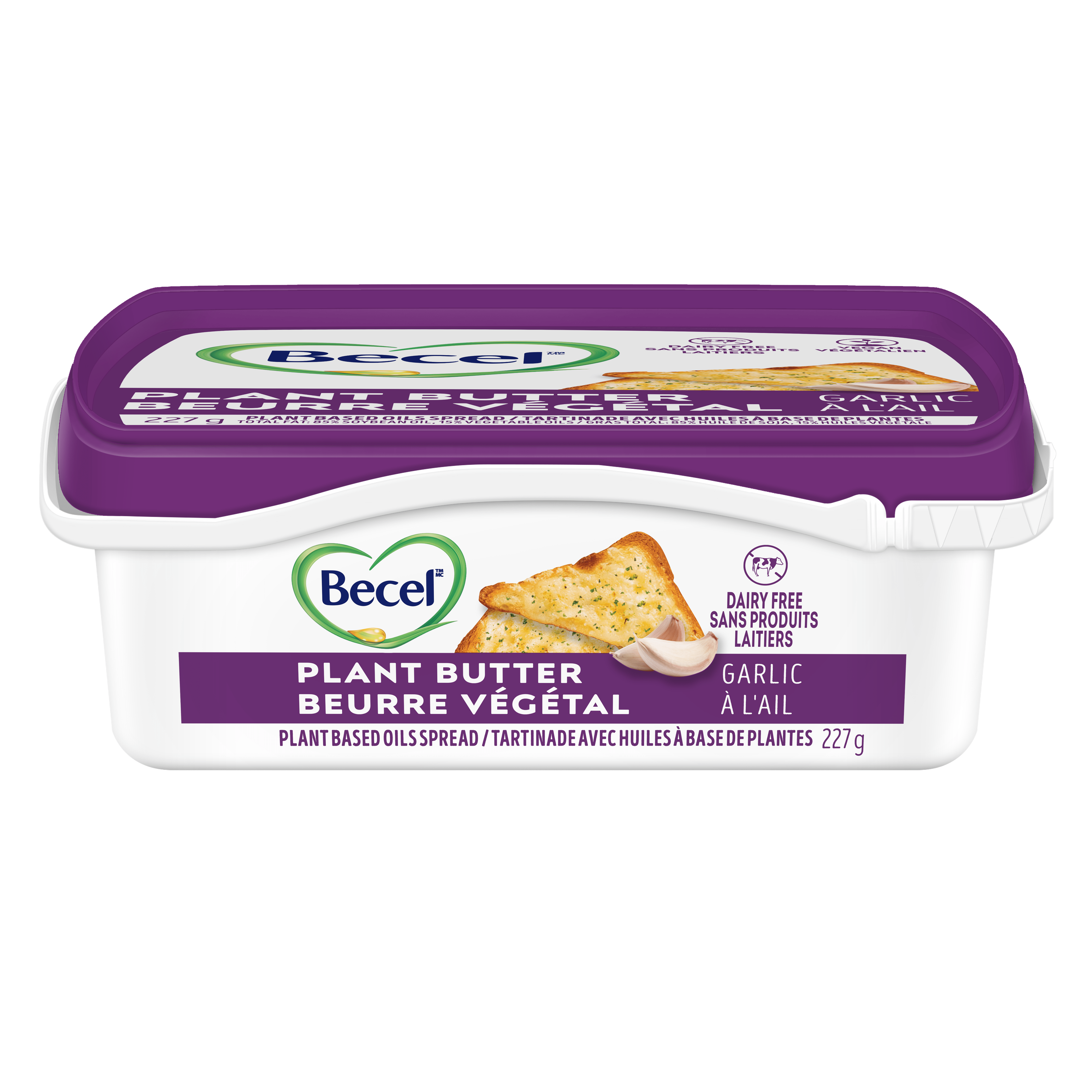 BEURRE VÉGÉTAL SANS PRODUITS LAITIERS BECEL – À L'AIL 227 G