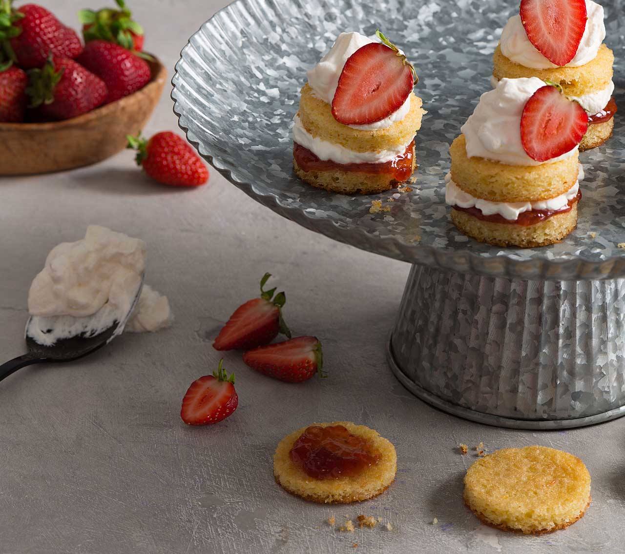 Mini-shortcakes aux fraises