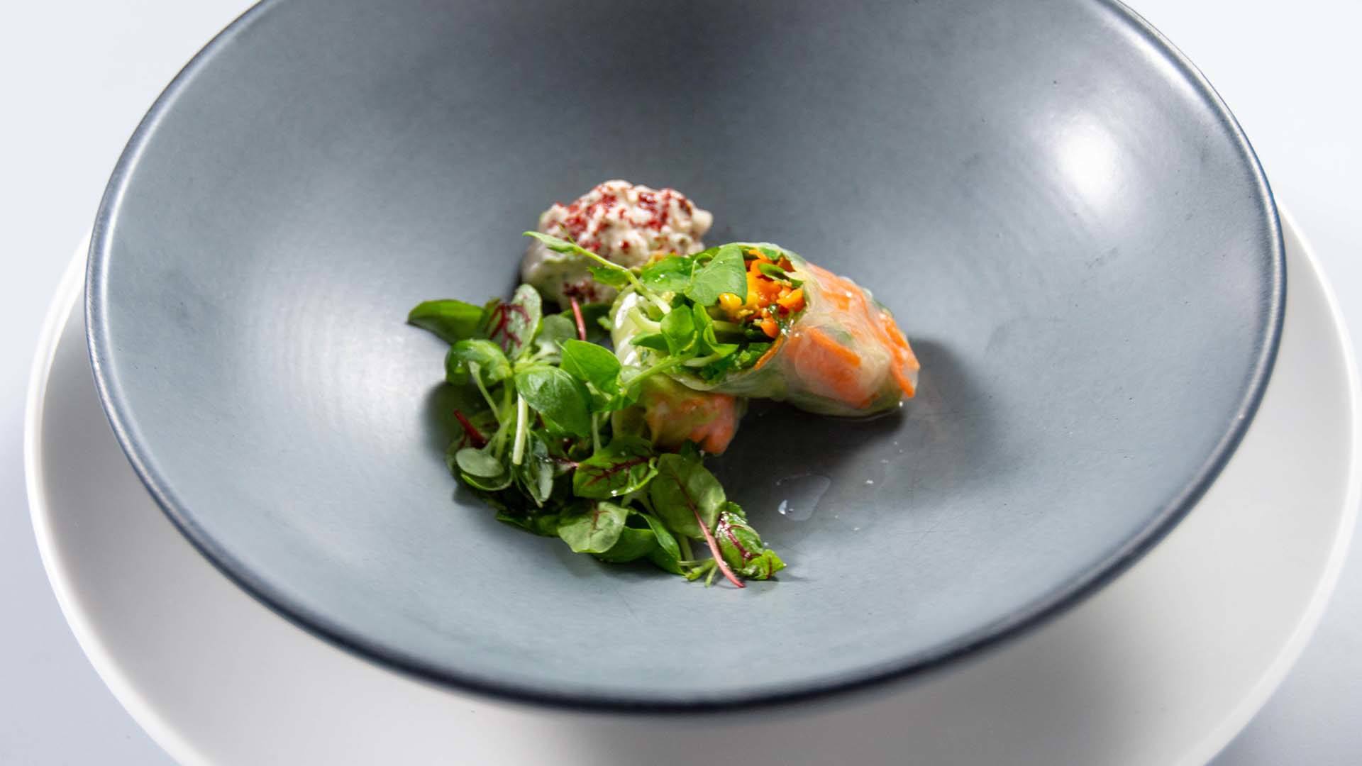 Summer Rolls with Spring Peas and Sesame Whipped Feta| Becel