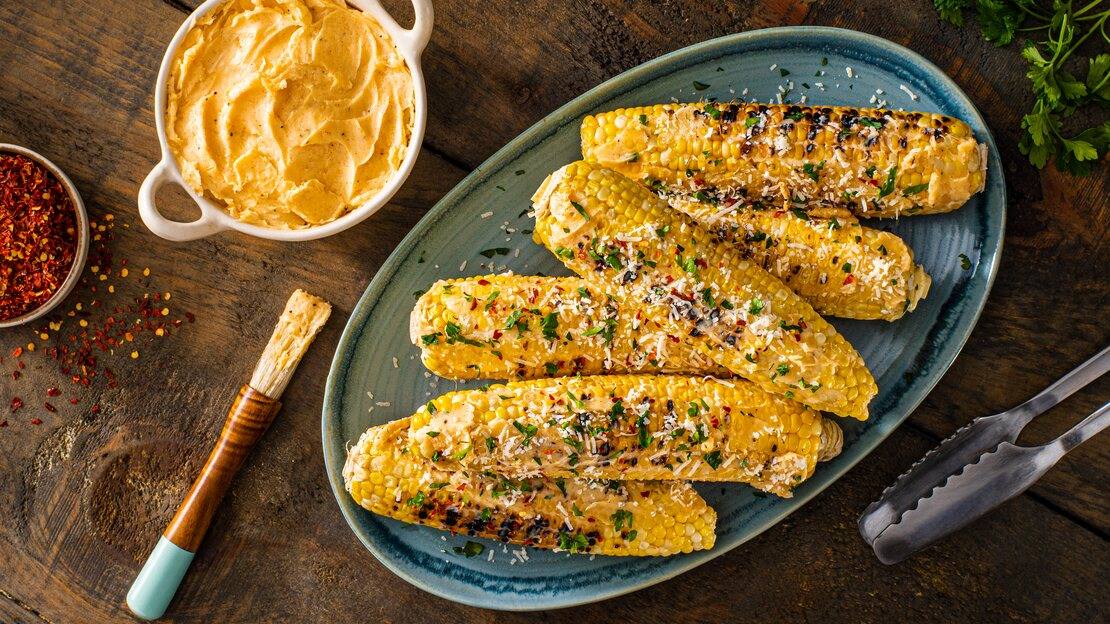 Sweet and Spicy Grilled Corn| Becel